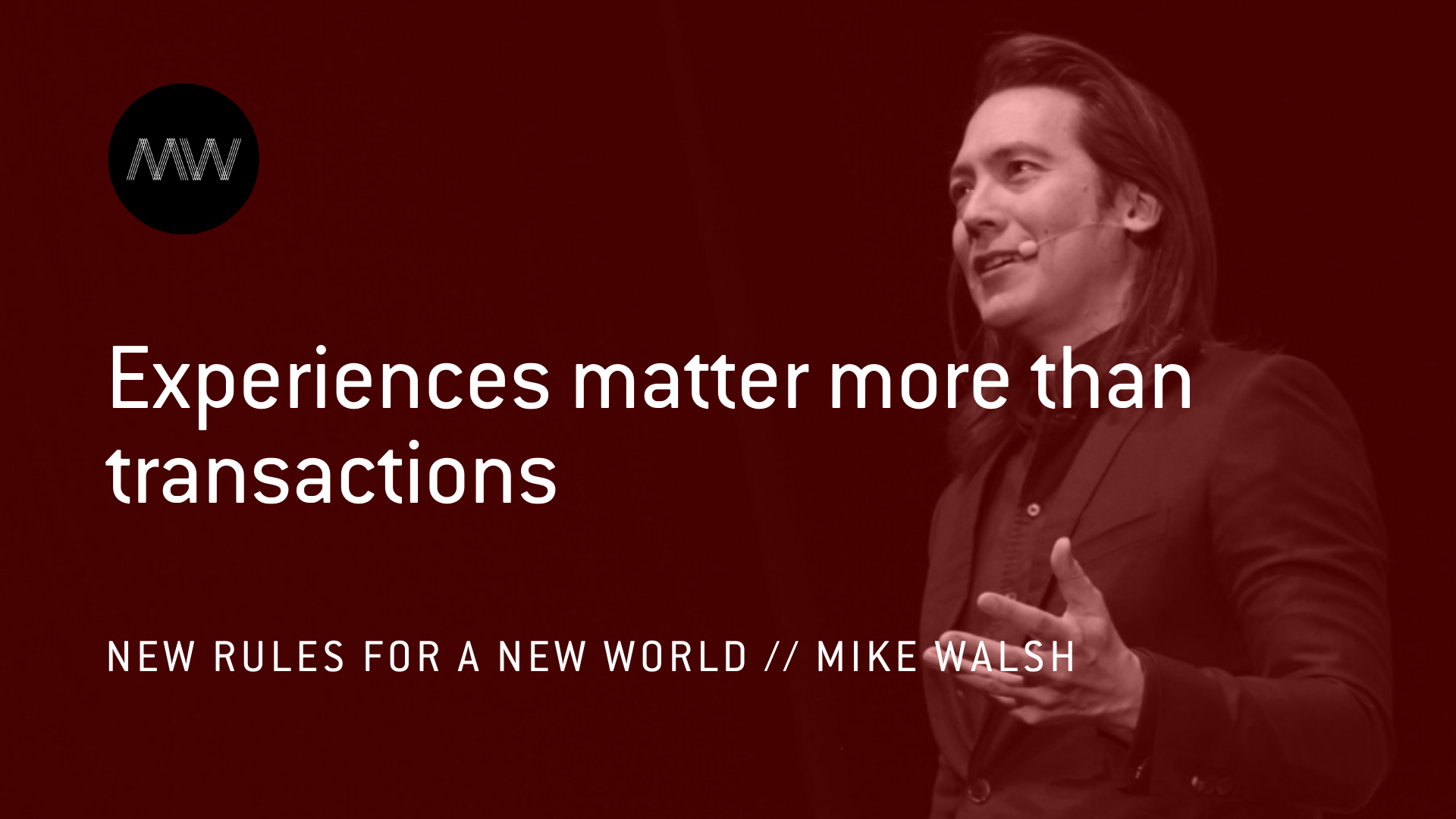Experiences matter more than transactions